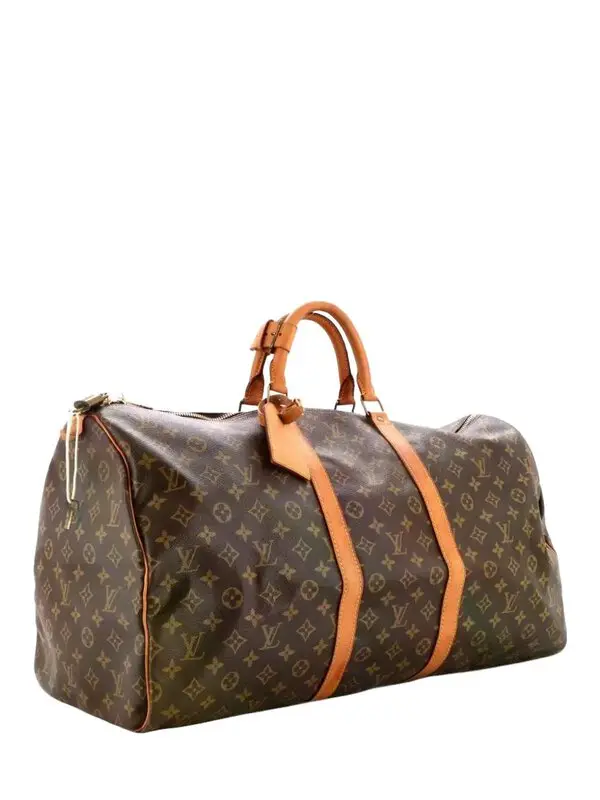 LOUIS VUITTON Keepall 55 Monogram Canvas Travel Bag - Brown