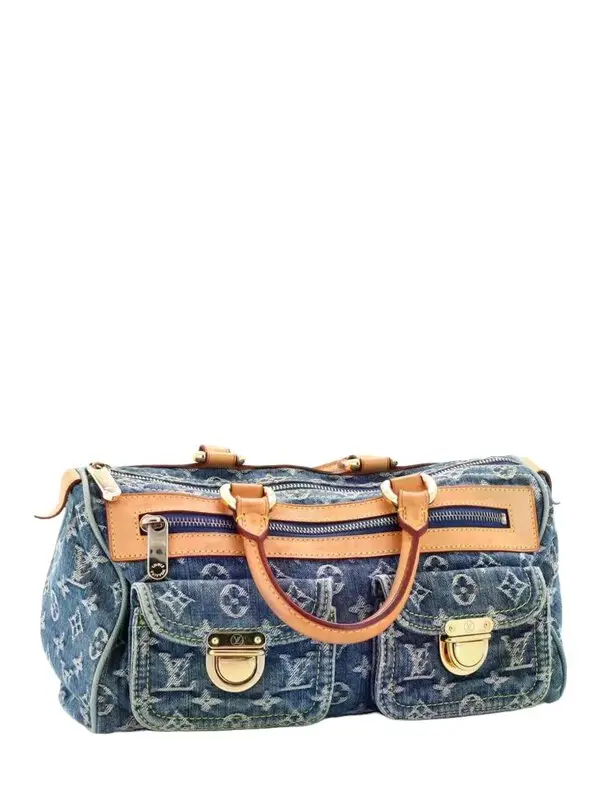 LOUIS VUITTON Neo Speedy Denim Handbag - Blue
