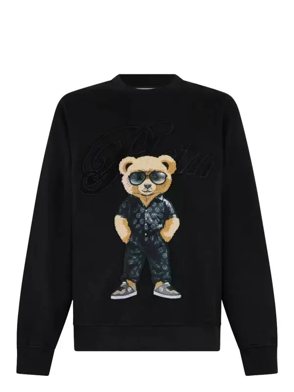 Philipp Plein Teddy-embroidery Sweatshirt - Black