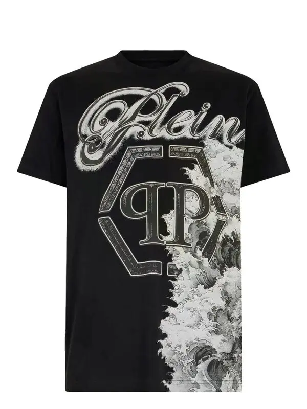 Philipp Plein Round-neck Graphic T-shirt - Black