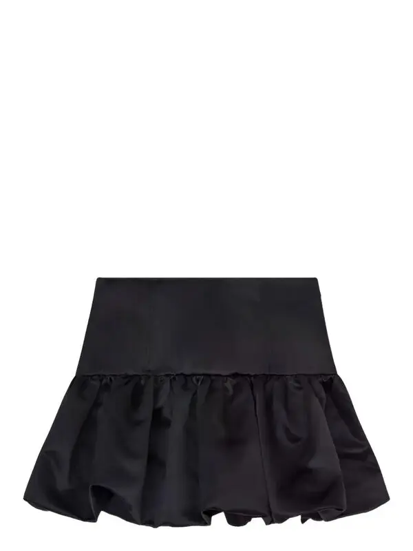 GANNI Ruffled Mini Skirt - Black