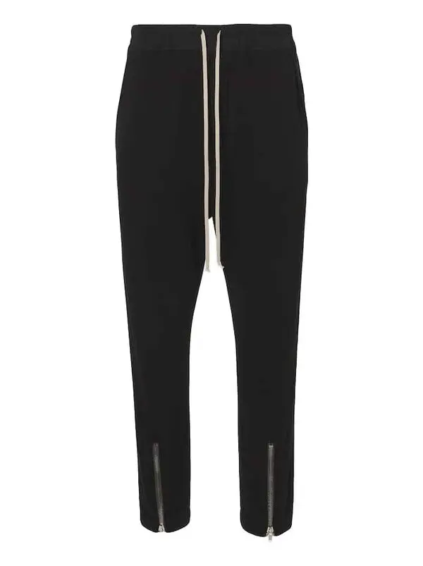 Rick Owens Tecuatl Cotton Jersey Terry Sweatpants - Black