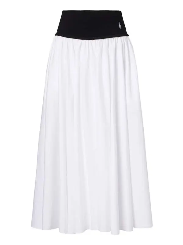 Polo Ralph Lauren Paneled Midi Skirt - White
