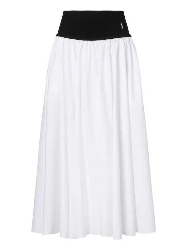 Polo Ralph Lauren Paneled Midi Skirt - White