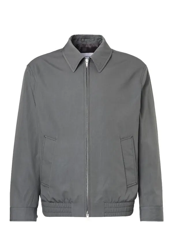LARDINI Cotton And Silk Blouson Jacket - Grey