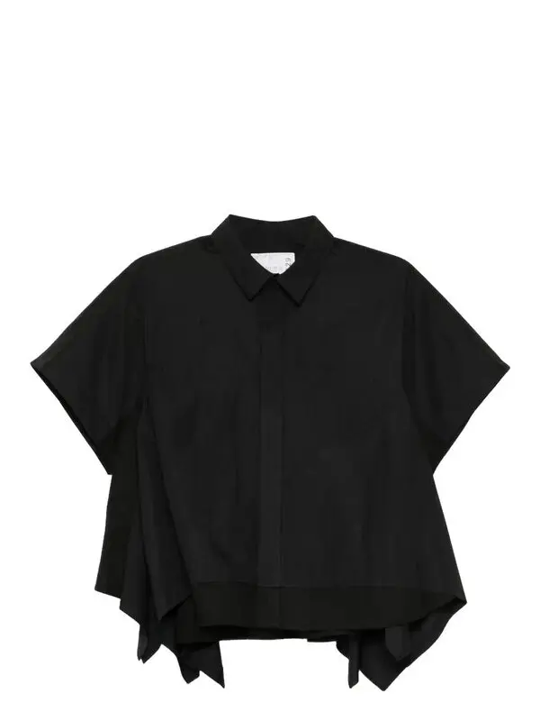 Sacai Asymmetric Hem Shirt - Black