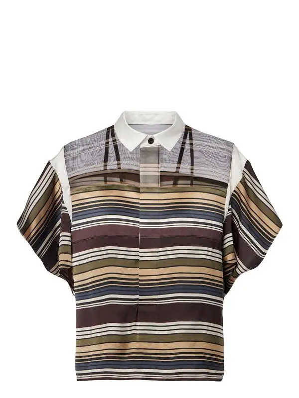 Sacai Striped Two-piece Top - Multicoloured