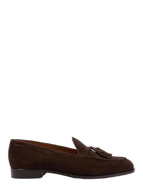 Loro Piana Suede Leather Loafers - Brown