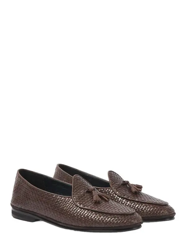 Rubinacci Marphy Woven Leather Loafers - Brown