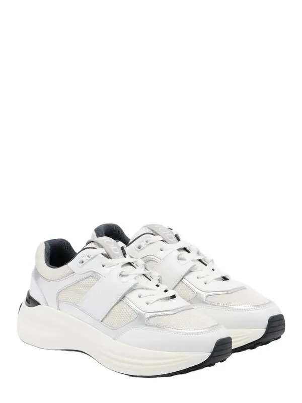 TOD'S Leather-trimmed Sneakers - White
