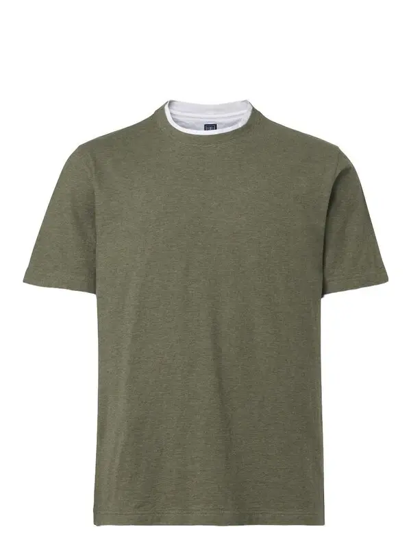 Fedeli Cotton Jersey T-shirt - Green