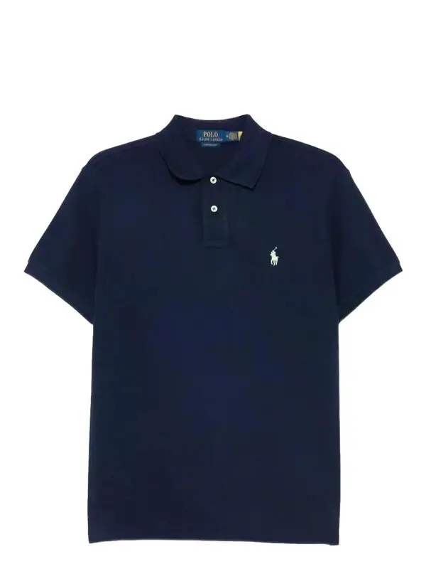 Polo Ralph Lauren Half-button Short-sleeve Polo Shirt - Blue