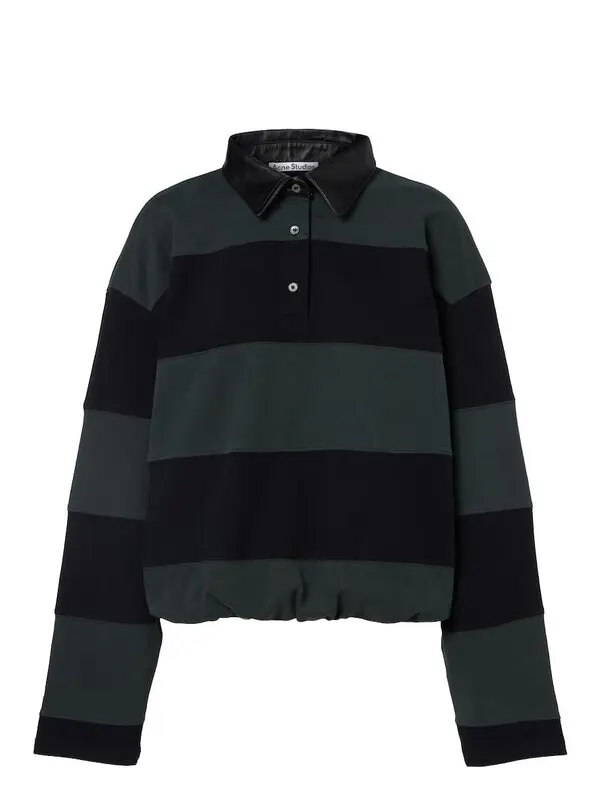 Acne Studios Striped Cotton Sweater - Green