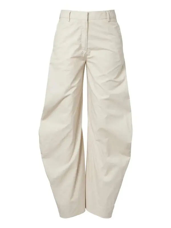 Acne Studios Patty Cotton Barrel-leg Pants - Beige