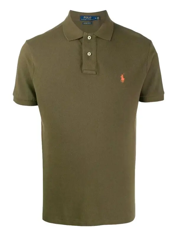 Polo Ralph Lauren Half-button Logo-detail Polo Shirt - Green