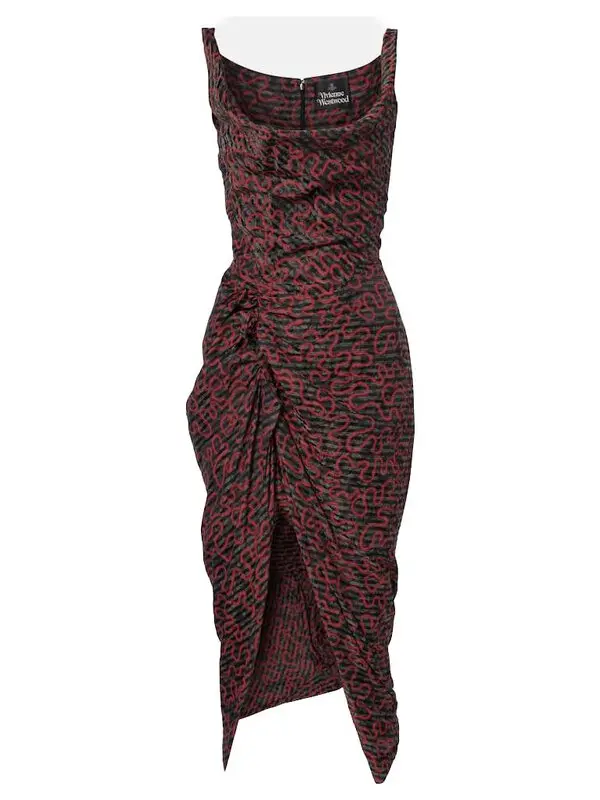 VIVIENNE WESTWOOD Printed Midi Dress - Black