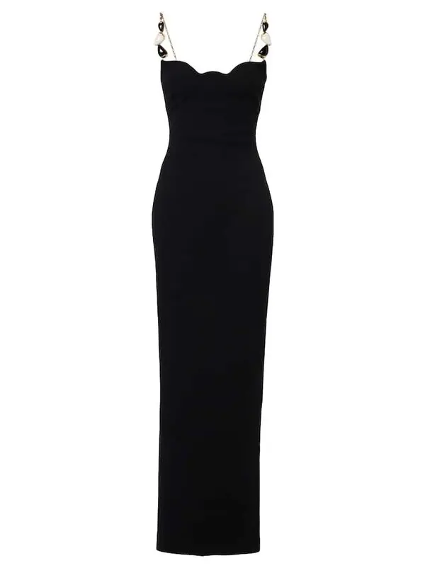 Rachel Gilbert Riccardo Embellished Gown - Black