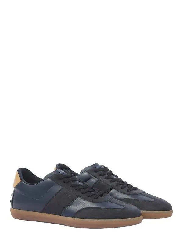 TOD'S Tabs Leather And Suede Sneakers - Blue
