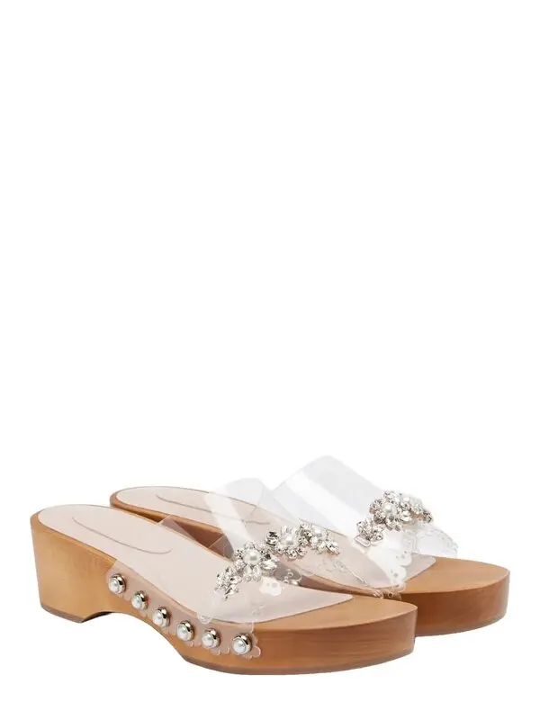 Simone Rocha Embellished Clogs - Transparent