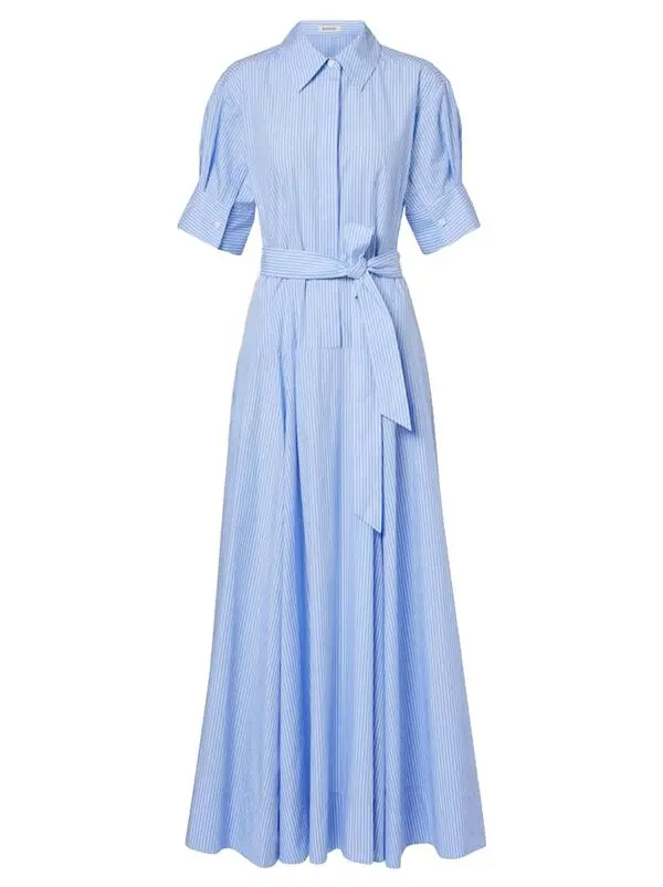 Simkhai Truman Striped Cotton Maxi Dress - Blue
