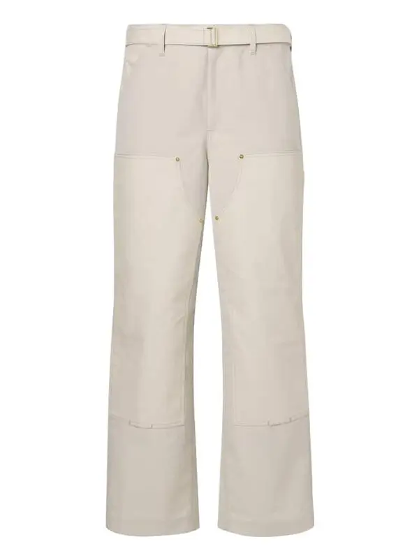 Sacai Belted Wide-leg Pants - White