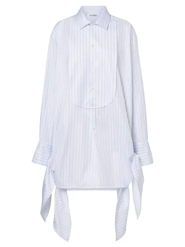 JW Anderson Striped Cotton Minidress - White