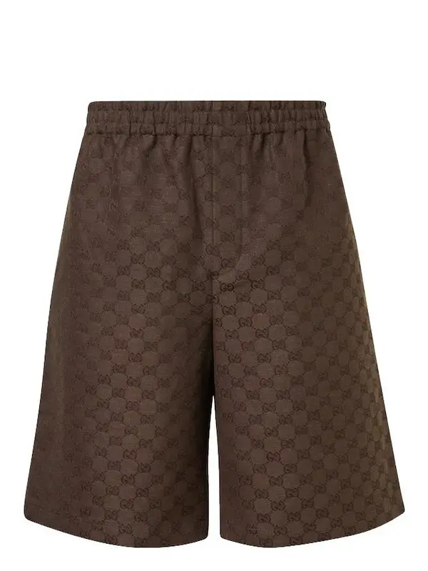 Gucci Gg Canvas Bermuda Shorts - Brown