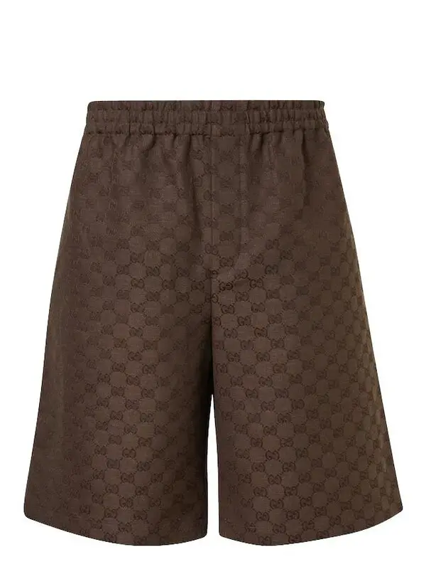 Gucci Gg Canvas Bermuda Shorts - Brown