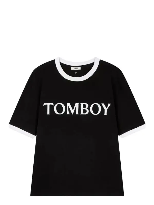 STUDIO TOMBOY Logo-print Cotton T-shirt - Black