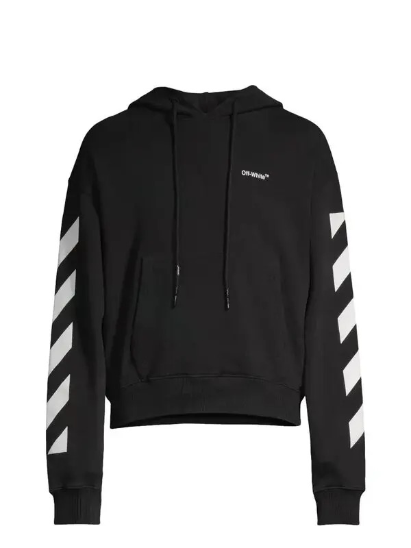 Off-White Diag-stripe Hoodie - Black