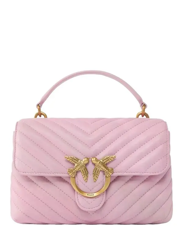Pinko Mini Lady Love Chevron-pattern Tote Bag - Pink