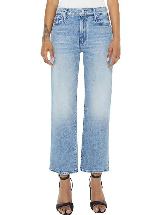 MOTHER Lil' High-waist Straight-leg Jeans - Birds Gone Wild