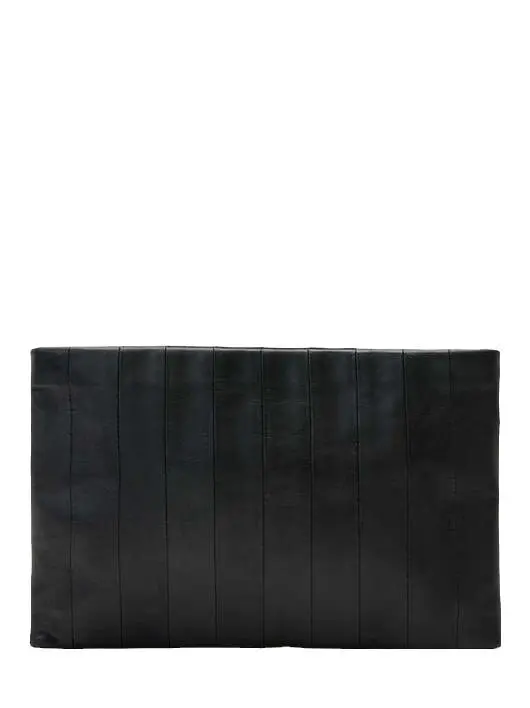 ALLSAINTS Bettina Paneled Leather Clutch - Black