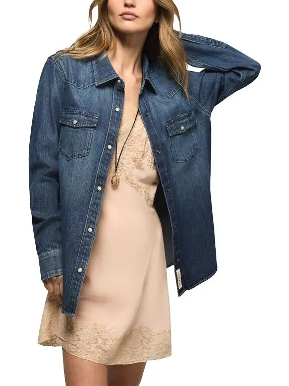 Lucky Brand Denim Western Shirt - Night Dream Wash