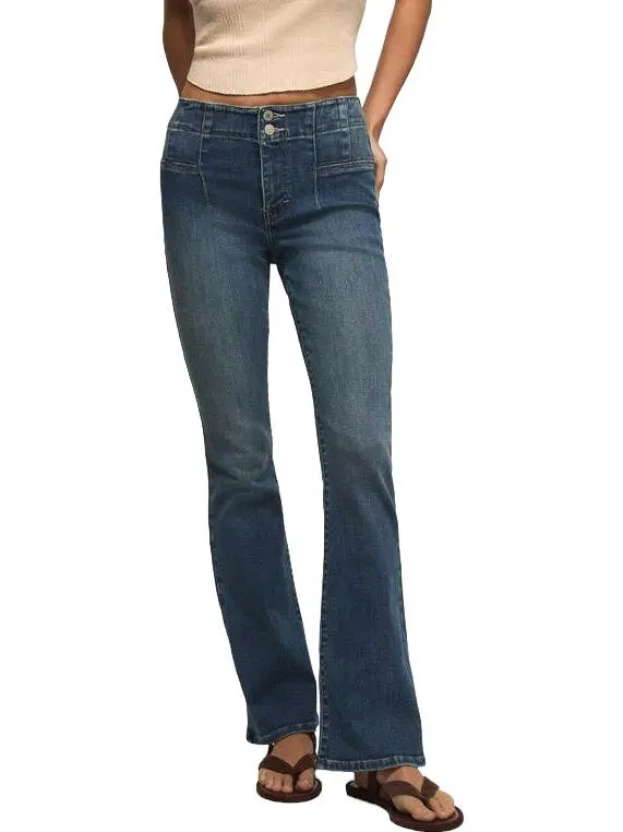 Lucky Brand Stevie Seamed Flare Jeans - Princess Wash
