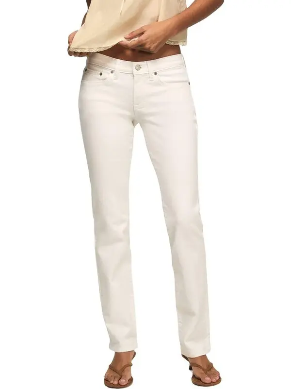 Lucky Brand Mid-rise Straight Leg Jeans - Bright White