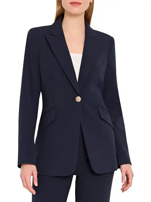 TAHARI ASL One-button Blazer - New Navy