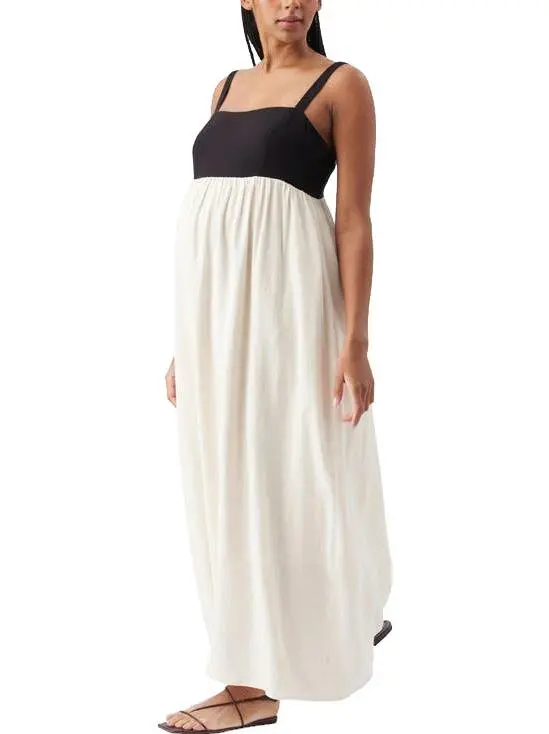 RIPE MATERNITY Olivia Maxi Dress - Natural/black