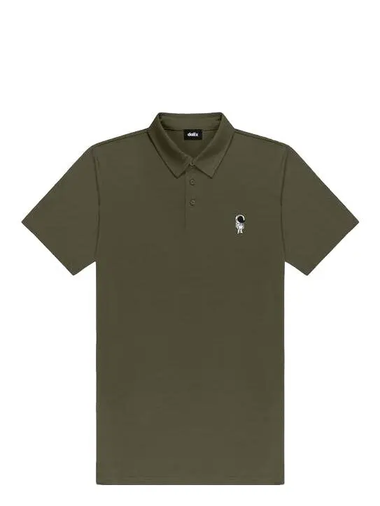 DALIX Astronaut Midweight Short Sleeve Polo Shirt - Army