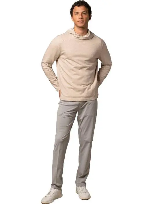ASHWORTH GOLF Terry Twillback Hoodie - Oatmeal Heather