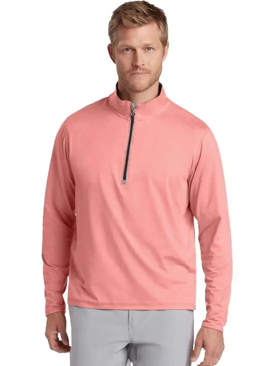 ASHWORTH GOLF La Jolla 1/4 Zip Performance Pullover - Azalea Heather