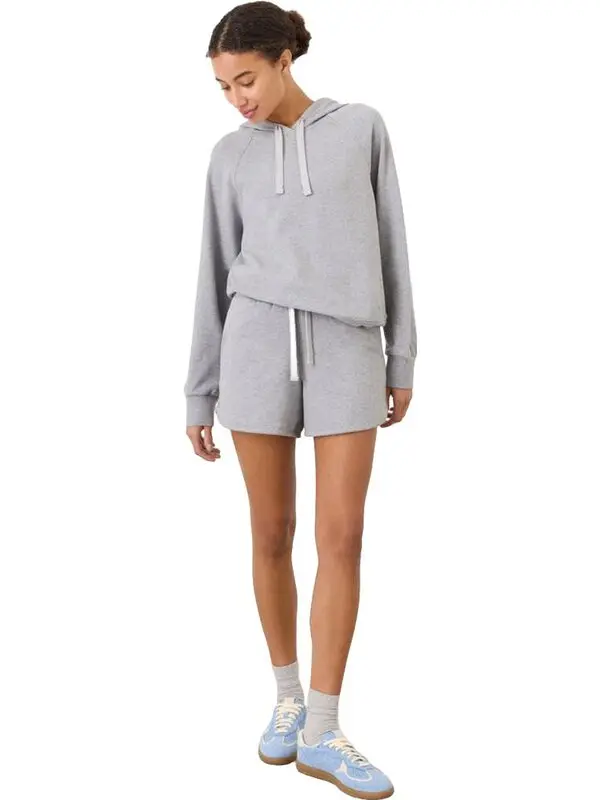 PACT Cloudknit Curved Hem Short - Heather Grey