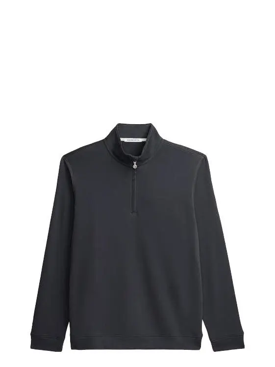 ASHWORTH GOLF Terry Twillback 1/4 Zip Performance Top - Black