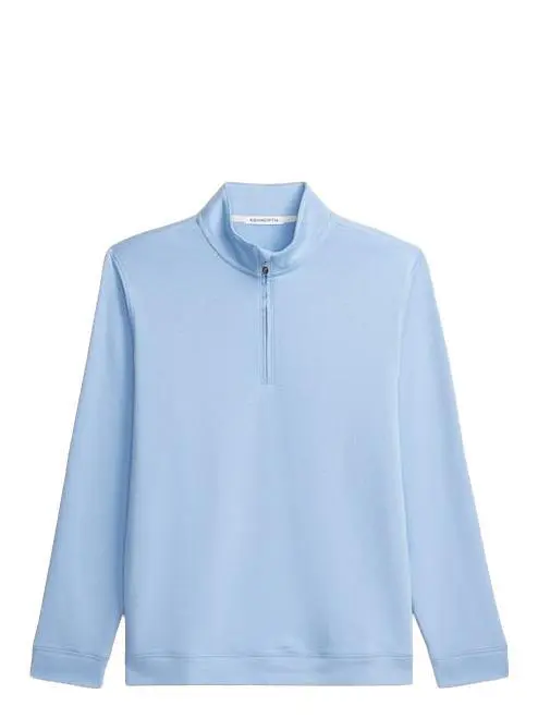 ASHWORTH GOLF Terry Twillback 1/4 Zip Outerwear - Chambray