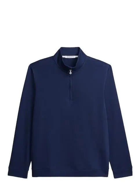 ASHWORTH GOLF Terry Twillback 1/4 Zip Outerwear - Driver Navy