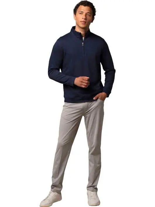 ASHWORTH GOLF Terry Twillback 1/4 Zip Performance Top - Driver Navy