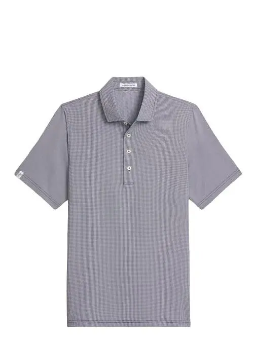 ASHWORTH GOLF Houndstooth Polo - Driver Navy/white