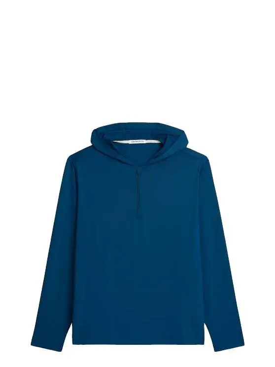 ASHWORTH GOLF Quarter-zip Hoodie - Poseidon