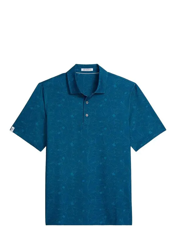 ASHWORTH GOLF Morning Glory Polo - Poseidon