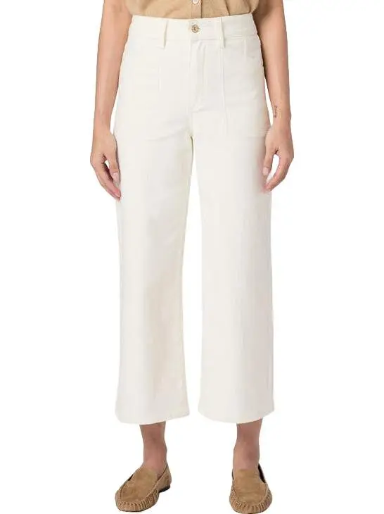 Paige Anessa High-waist Wide-leg Jeans - Tonal Ecru
